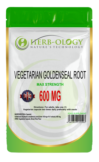 Herb-ology Goldenseal Root 600mg Vegan Capsules | herb-ology.co.uk